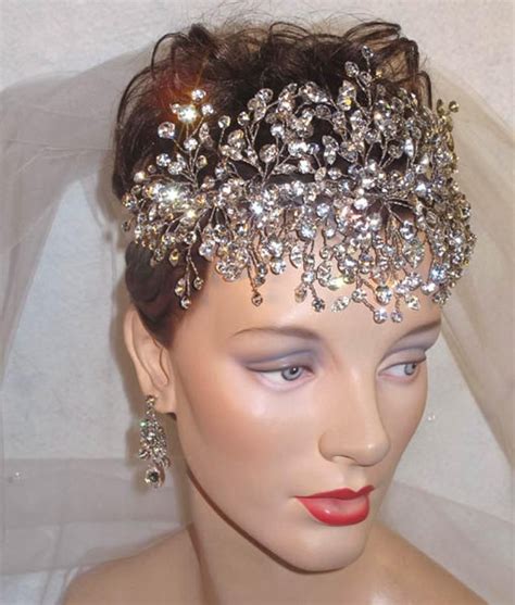 Bridal Vine Bridal Forehead Band Swarovski Crystal Etsy Bridal