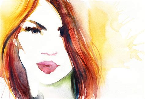 Beautiful Woman Face Abstract Fashion Digital Art By Anna Ismagilova