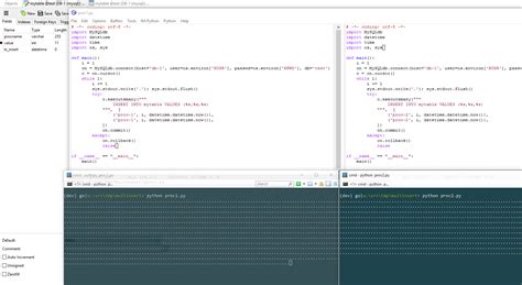 python insert data in one table within multiple app at the same time