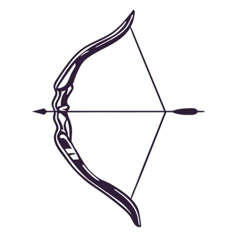 Design Png E Svg De Arco E Flecha De Tiro Com Arco Alto Contraste Para