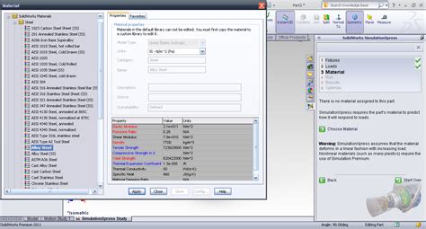 tutorial using simulationxpress in solidworks for analyzing a rod