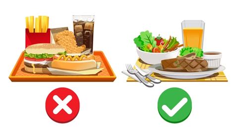 Comida Chatarra Vs Comida Saludable