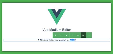 vuemediumeditor component for vue 2 vue js feed