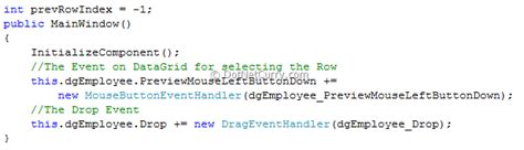 wpf 4 datagrid row drag and drop dotnetcurry