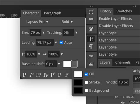 add stroke options to text stroke · issue 4523 · photopea photopea