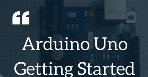 arduino uno getting started