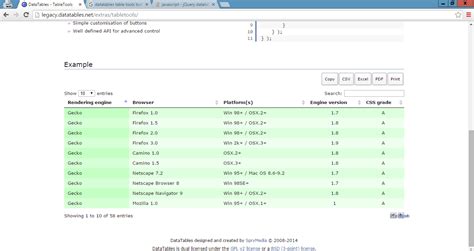 jquery why datatable tabletools export to pdf or excel or csv is not