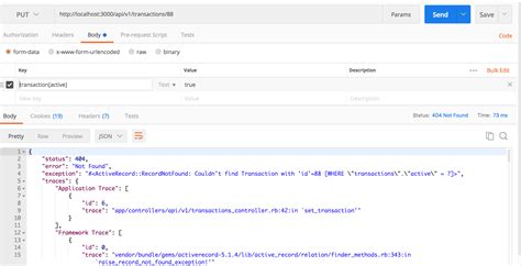ruby on rails activerecord recordnotfound like response