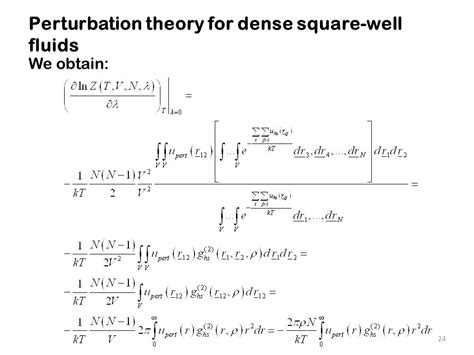 Perturbation Theory Perturbation Theory For The Square Well Potential