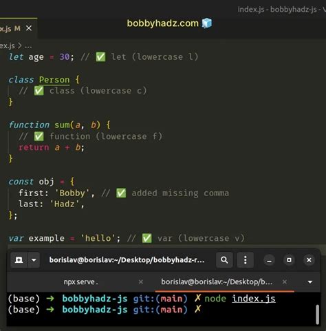 Syntaxerror Unexpected Identifier In Javascript [solved] Bobbyhadz