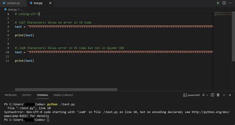 python why does only vs code show syntaxerror non utf code hot sex