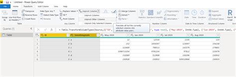 m how can i properly use variable month columns in a