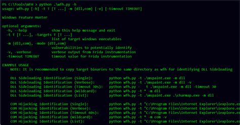 wfh windows feature hunter penetration testing tools