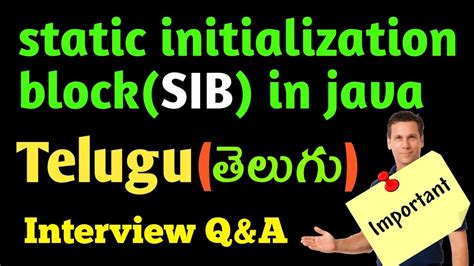 java in telugu static initialization block in java use
