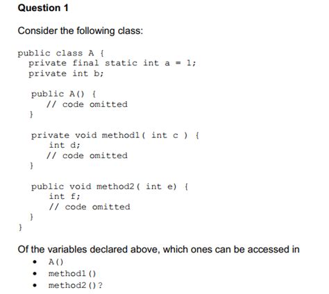solved question1 consider the following class public class