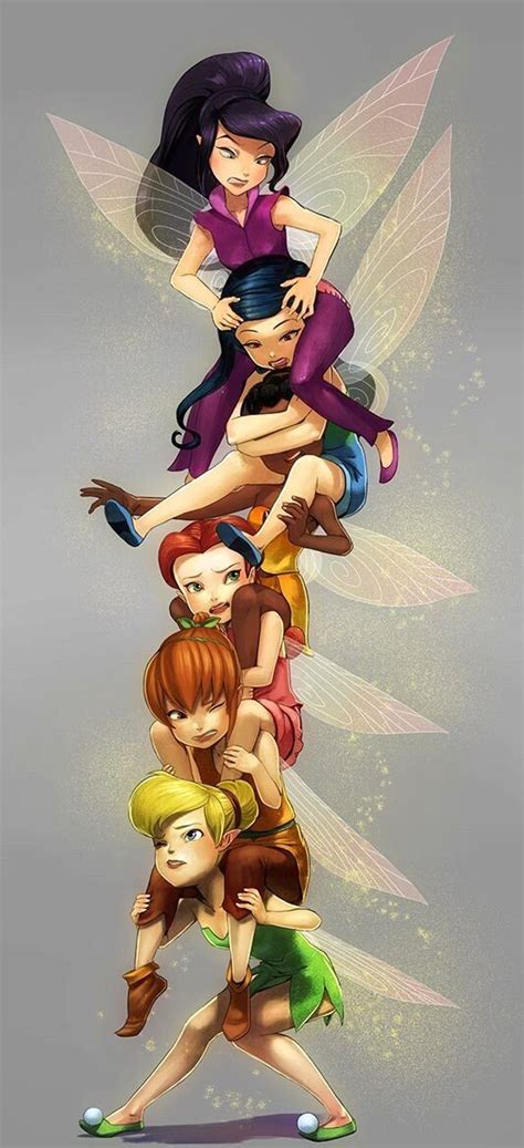 Tinkerbell Silvermist Fawn Iridessa Rosetta And Vidia
