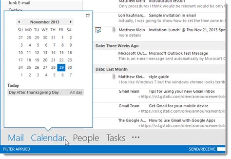 how to make the navigation bar compact in outlook 2013