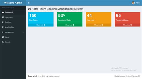 hotel room booking management system in php mysql with source code