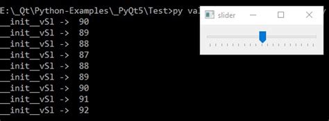 python how to get value from a qslider stack overflow