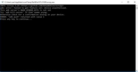 adb push and value 1 problem · issue 2230 · genymobile scrcpy · github