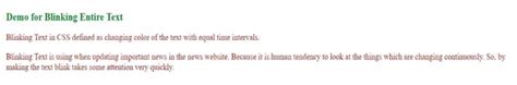 css blinking text learn how does blinking text work in css