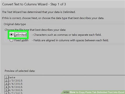 how to copy paste tab delimited text into excel 10 steps