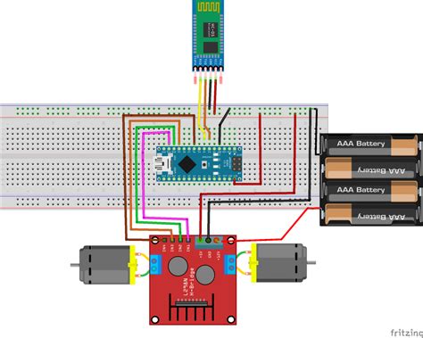 using hc 05 bluetooth module to control dc motors invent