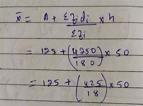 Calculate The A M Of The Following Frequency Using The Step Deviation