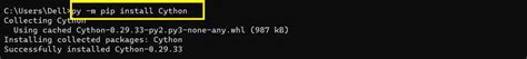 modulenotfounderror no module named cython [solved]