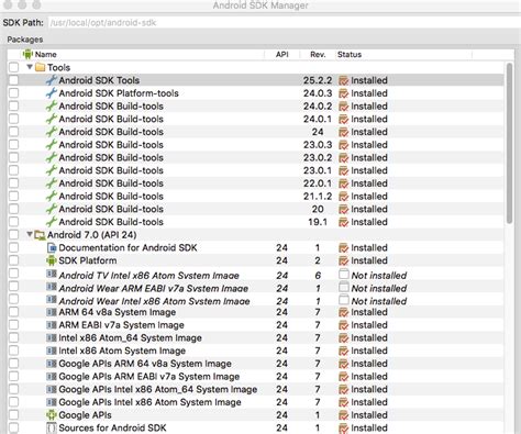 sdk react native build issues android for mac stack