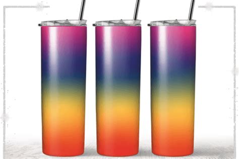 Spring Ombre 20oz Skinny Tumbler Wrap Graphic By Jaiprakan A · Creative