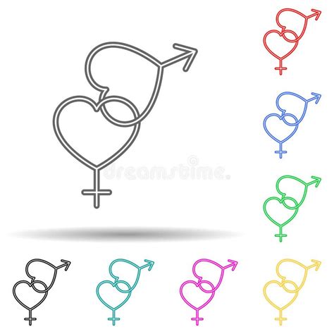Sign Of Sex With Hearts Icon Element Of Valentine For Mobile Concept
