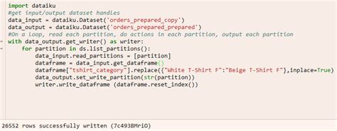 solved update partitions in python code dataiku community