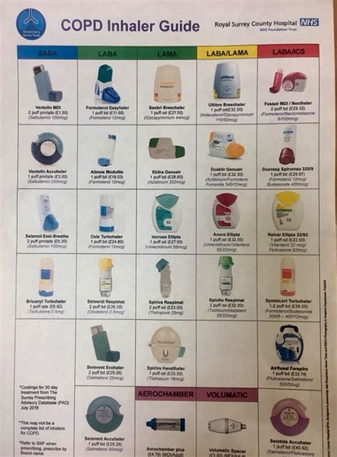 Inhaler Colors Chart Copd Inhalers Chart Usa Famba It