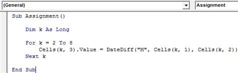 vba datediff step by step example to use datediff vba