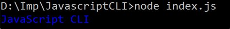 how to create simple javascript cli with node js coding defined