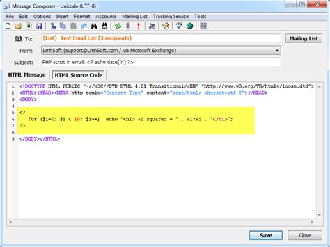 php scripting in e campaign