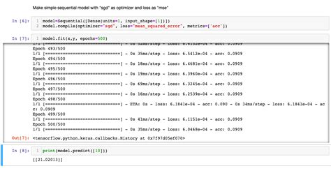 simple tensorflow model to predict a linear regression