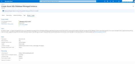 set up an azure sql managed instance and connect over a s2s ipsec vpn