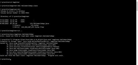 exception in thread main java lang noclassdeffounderror running java