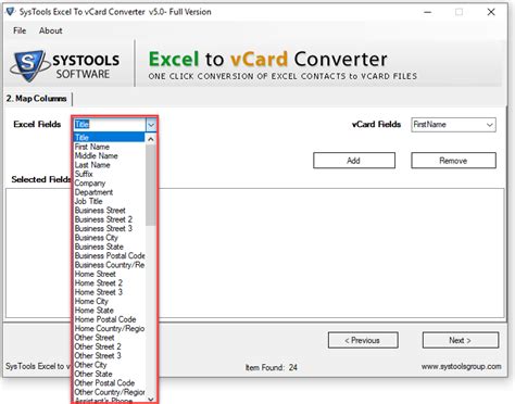 ms excel to vcard converter tool to convert xls xlsx csv contacts to
