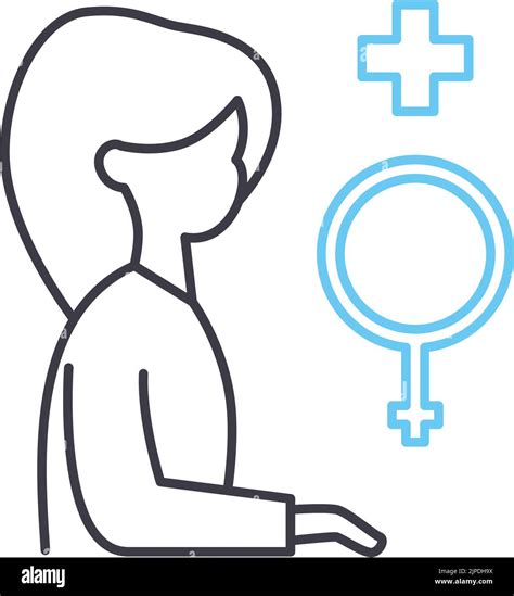 Gynecologist Line Icon Outline Symbol Vector Illustration Concept