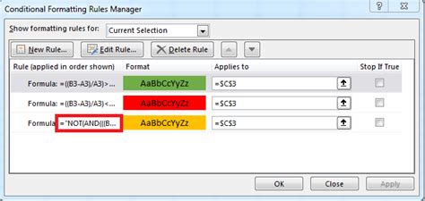 excel conditional formatting based on percentage increases stack