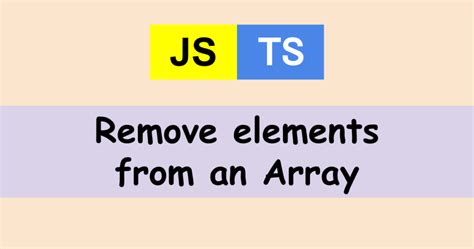 typescript remove elements from an object array technical feeder