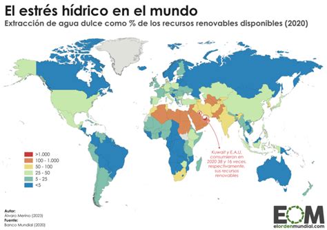 El Mapa Del Estrés Hídrico En El Mundo Mapas De El Orden Mundial Eom