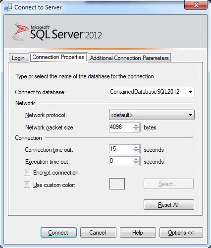 how to configure a contained database feature in sql server