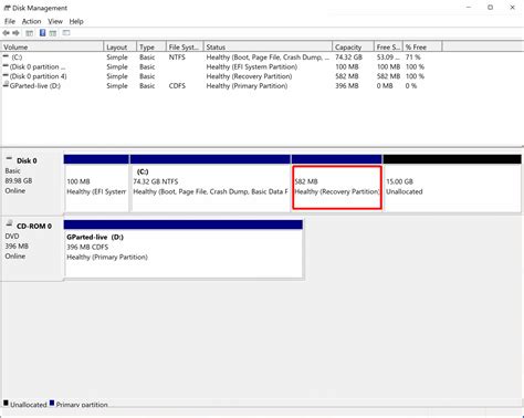 Windows Recovery Partition Wiederherstellungspartition Mit Gparted