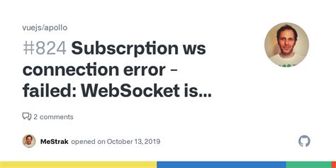 subscrption ws connection error failed websocket is closed before