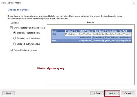 create a new report in ssrs report builder wizard