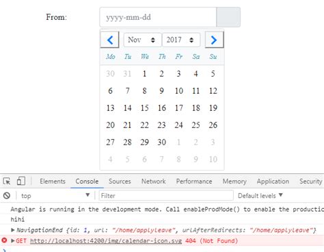 angular ng bootstrap datepicker calender icon is not